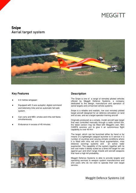 Snipe Aerial target system - Military Systems & Technology