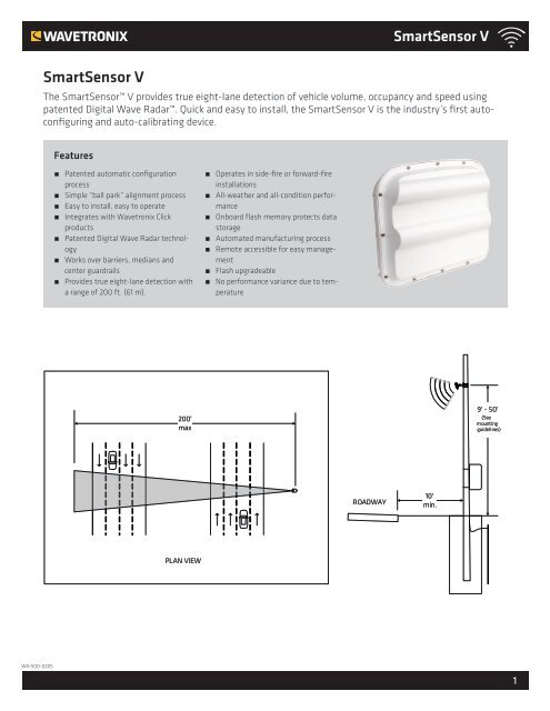 SmartSensor V Datasheet - Advanced Traffic Products