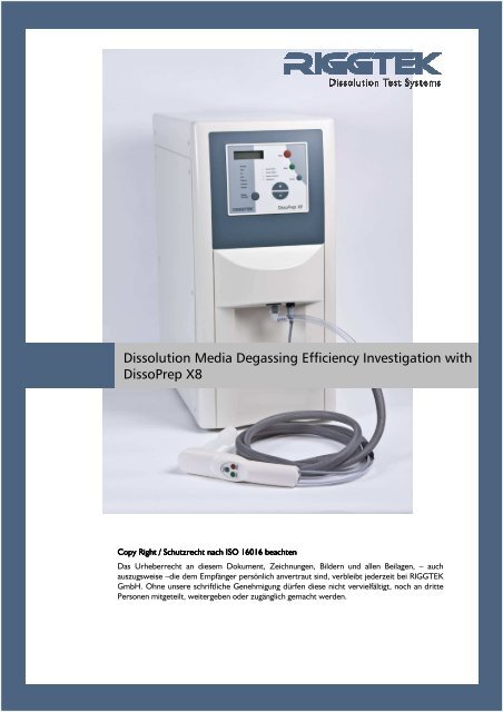 Dissolution Media Degassing Efficiency ... - RIGGTEK GmbH