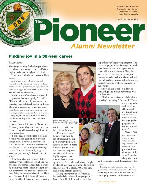 Alumni Newsletter - University High School - Illinois State University