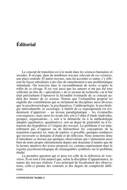 Le concept de transition - alteRHego