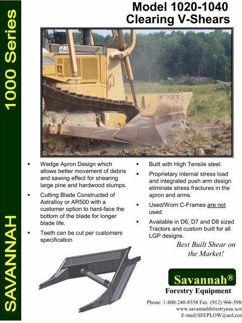 V-Shear RevA.pdf - Savannah Forestry Equipment, LLC.