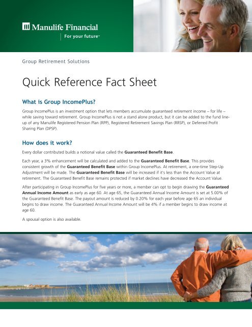 Quick Reference Fact Sheet - Repsource - Manulife Financial