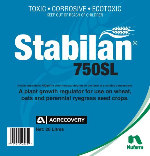 Stabilan 750SL 20L Label - Nufarm