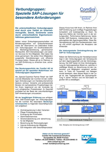 Verbundgruppen - ComSol AG Commercial Solutions