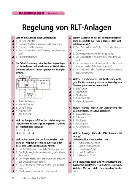 Regelung von Rlt-Anlagen