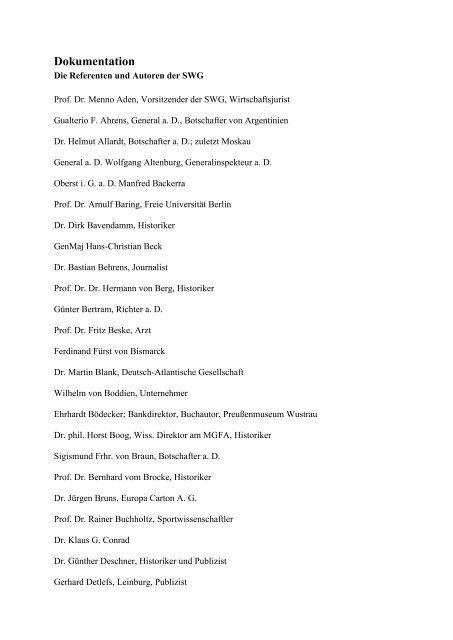 Dokumentation - Deutschland Journal