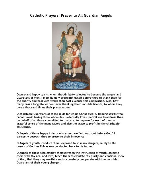 Prayer to All Guardian Angels - St. Charles Borromeo Catholic Church