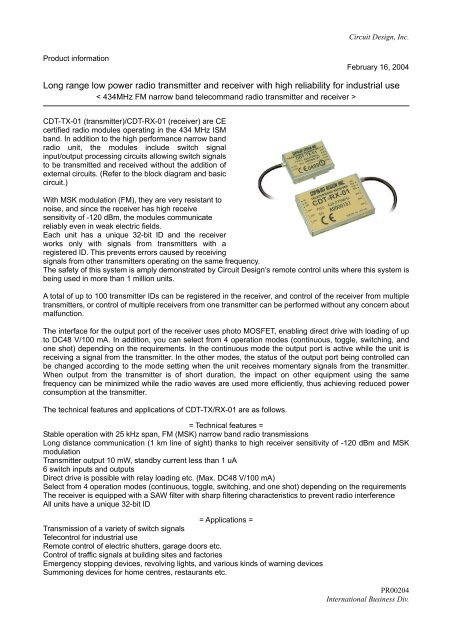 Long range low power radio transmitter and receiver with high ...