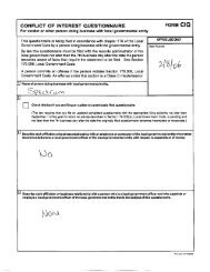 CONFLICT OF INTEREST QUESTIONNAIRE FORM CIQ