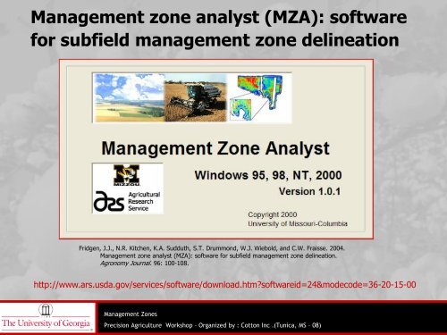 Management zone analyst (MZA): software for subfield ... - Cotton Inc