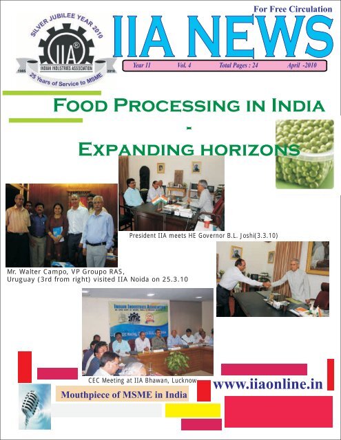 Food Processing in India - Indian Industries Association