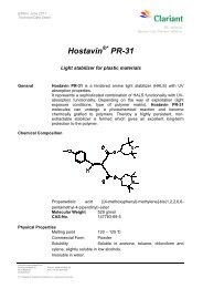 HOSTAVIN N 30 FOR PLASTICS - TDS - Clariant