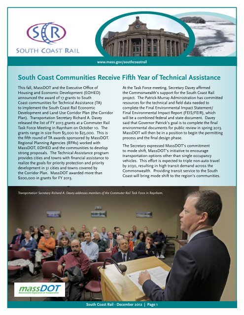 Fact Sheet - South Coast Rail