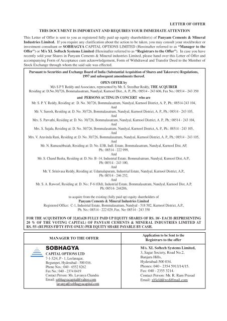 Letter of Offer -PDF - Sobhagya Capital Options