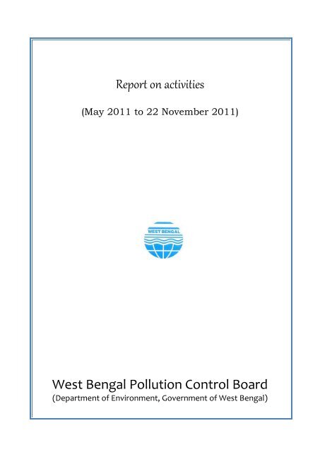 Report on activities - West Bengal Pollution Control Board