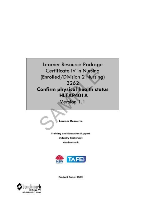 Learner Resource Package Certificate IV in Nursing ... - vetres