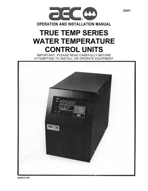true temp series water temperature control units - AEC Package ...