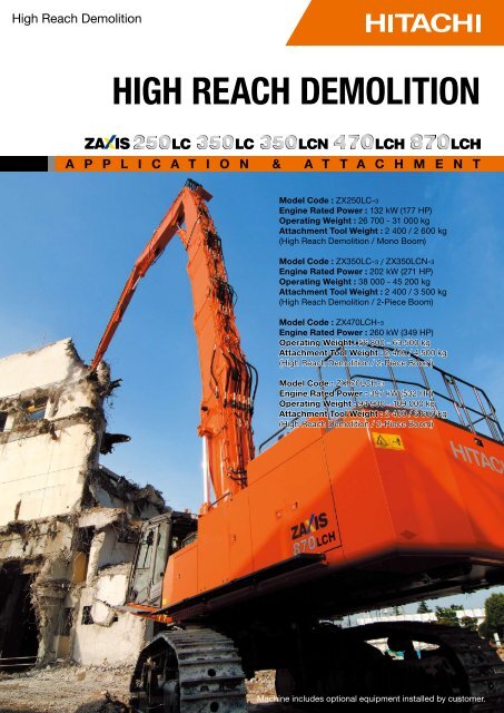 HIGH REACH DEMOLITION - Hitachi Construction Machinery