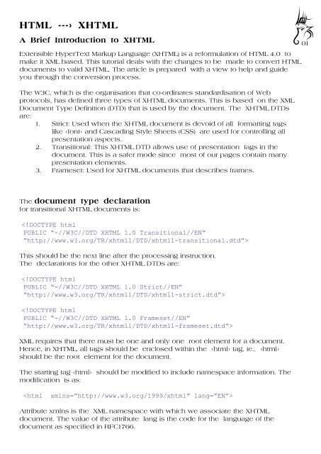 HTML ---> XHTML - eyelearn