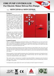 Diesel Engine Fire Pump Controller Type EFP/FD4e - Metron Eledyne
