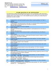 HPLC CoLumn seLeCtion by usP ListinG
