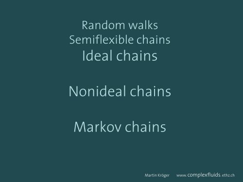 Self-avoiding walks - IfB