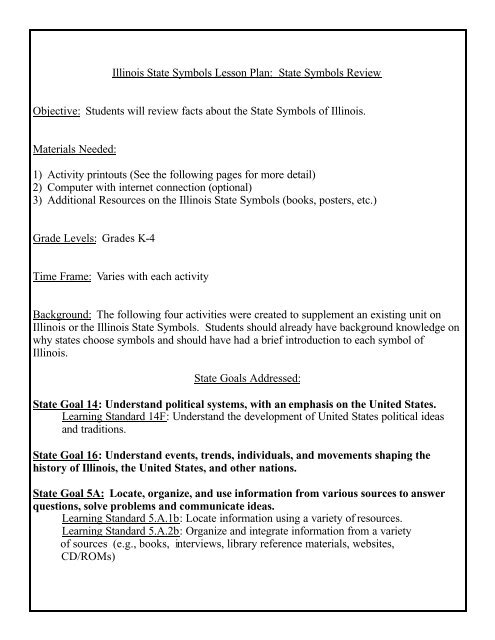 Illinois State Symbols