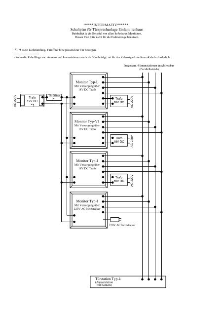 INFORMATIV****** Schaltplan fÃ¼r TÃ¼rsprechanlage ... - Anykam.de