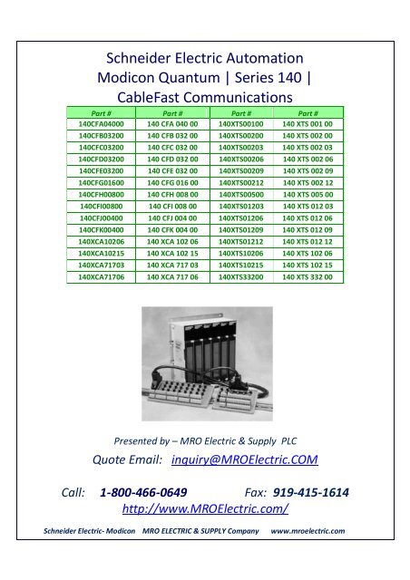 Modicon 140 CFC 032 00 PLC 140CFC03200 CableFast Wiring