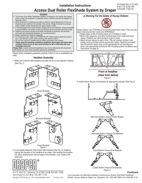 Instructions - Draper, Inc.