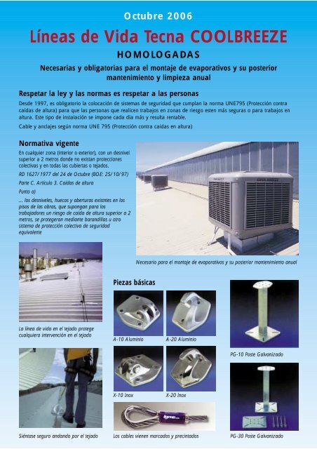 Líneas de Vida Tecna COOLBREEZE
