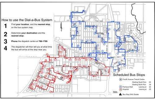 a detailed map of the bus route.