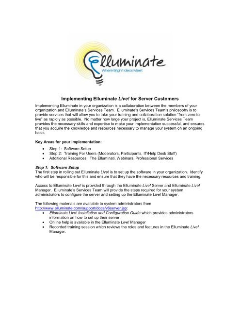 Getting Started with Elluminate Live