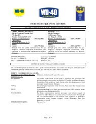 Material Safety Data Sheet (MSDS) - WD-40 Company