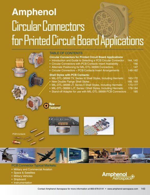 Circular Connectors for Printed Circuit Board Applications