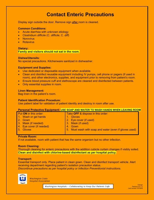 Contact Enteric Precautio