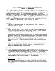 registered veterinary technician task list- proof of experience