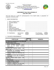 LICENSING REQUIREMENTS FOR LEVEL 1 HOSPITAL ... - DOH