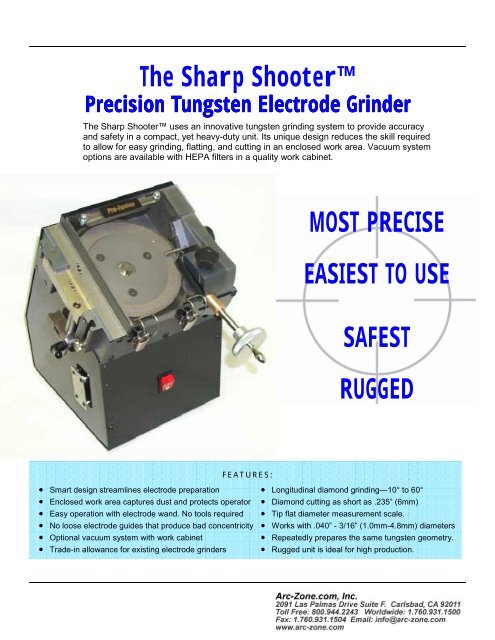 Sharp Shooter Brochure - Arc-Zone.com
