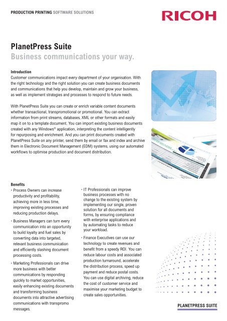 PlanetPress Suite - Ricoh Europe