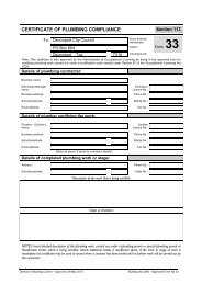Form 33 Certificate of Plumbing Compliance