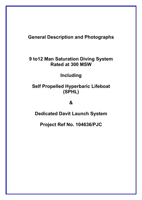 to download the PDF datasheet for this saturation diving system