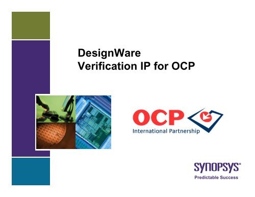 Designware Verification Ip For Ocp Ocp Ip