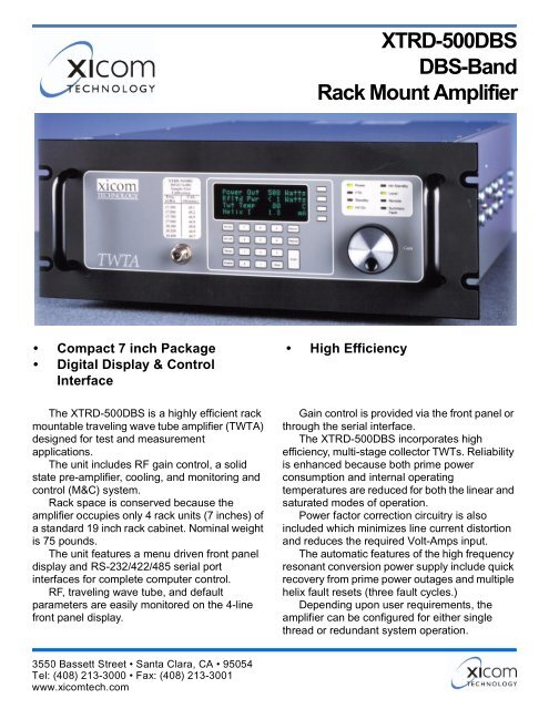 XTRD-500DBS - Comtech Xicom Technology