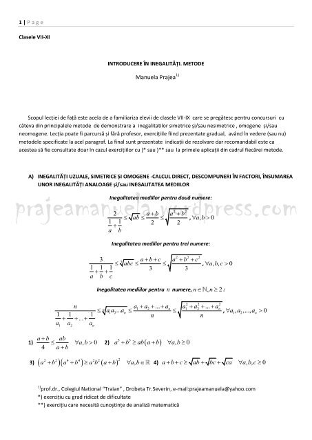 Introduction to Inequalities