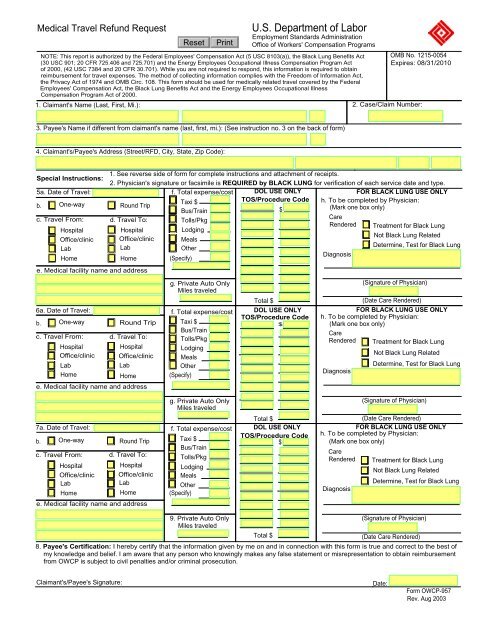 Owcp 915 Fillable Form - Printable Forms Free Online