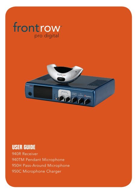 FrontRow Pro Digital User Guide - Centrum Sound
