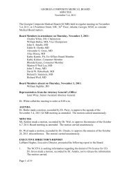 GEORGIA COMPOSITE MEDICAL BOARD 1 MINUTES September ...