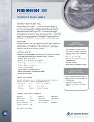 Propex Concrete Systems Product Selection Guide - Fibermesh